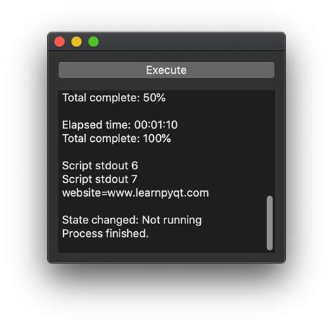 run external programs in pyqt5 with qprocess with streams