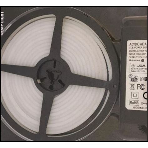 Kit Banda Led Neon Flex 10w M Lumina Alb Rece Si Adaptor 220v La 12v 5a