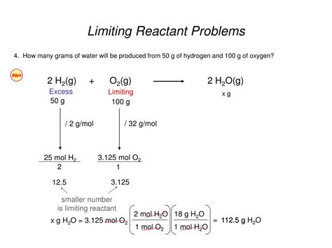 ppt limiting reactants powerpoint presentation free download id