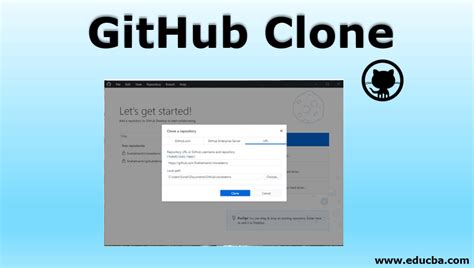 github clone process of creating a copy of the target