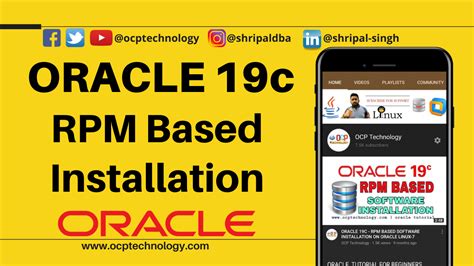 oracle 19c rpm based installation shripal