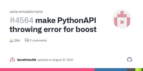 make pythonapi throwing error for boost · carla simulator carla