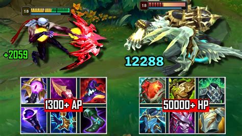 1300 Ap Varus Vs 50k Hp Chogath Full Build Fights And Best Pentakills