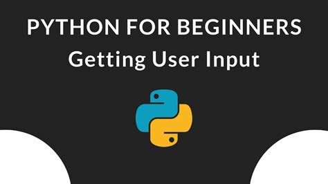 getting user input in python youtube