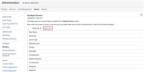 how to add a message or field on jira create issue screen atlassian