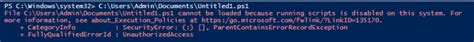 powershell cannot be loaded because running scripts is disabled on this