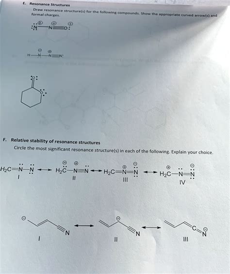 Solved Resonance Structures Draw Resonance Structure S For The