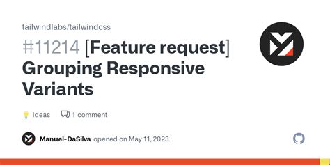 [feature request] grouping responsive variants · tailwindlabs