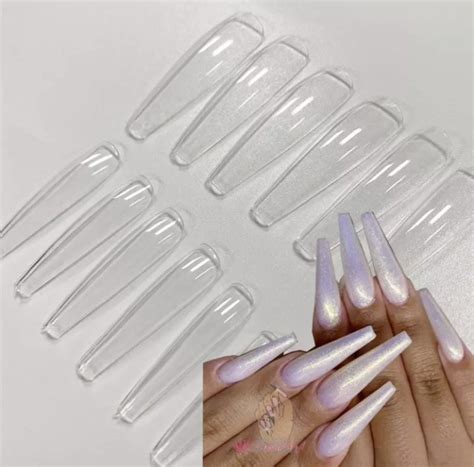 Tips Xxl Coffin X 100 Soft Gel Press On Distri Nails