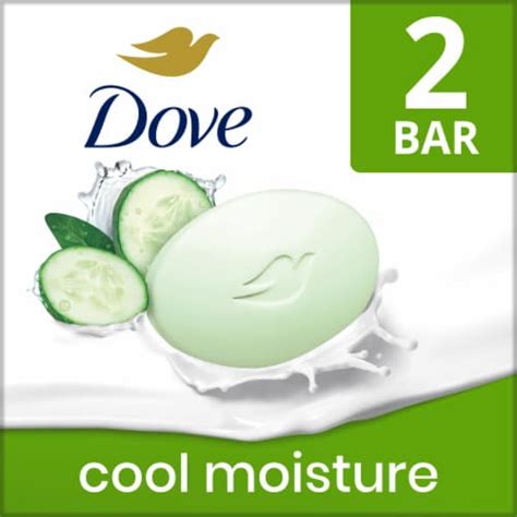 Dove Beauty Bar Soap For Refreshed Skin Cool Moisture Cucumber Green