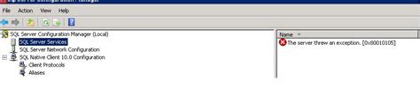 solved cannot view sql server services in sql 2008 configuration
