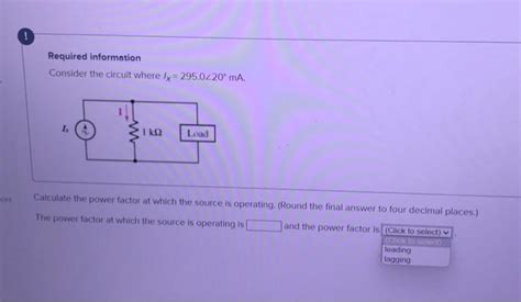 Solved Required Information Consider The Circuit Where