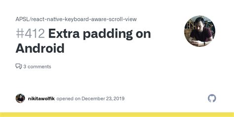 extra padding on android · issue 412 · apsl react native keyboard