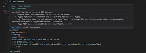 apexchart cannot be used as a jsx component