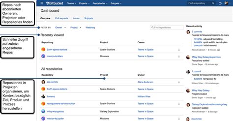 neue enterprise features in bitbucket für git