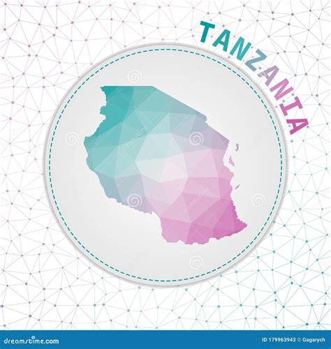 Vector Map Tanzania Isolated Vector Illustration Black On White