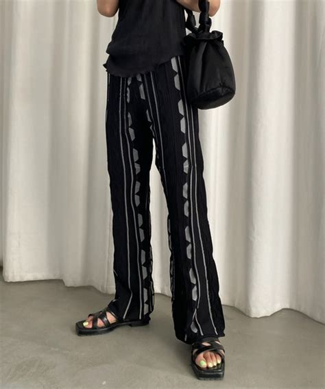 【セール】medi Sheer Geometric Knit Pants（その他パンツ）｜ameri（アメリ）のファッション通販 Zozotown