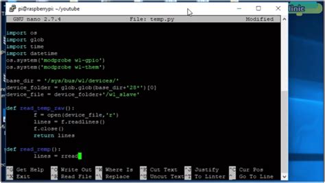raspberry pi ds18b20 temperature sensor and text file