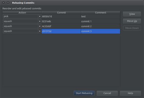 git how to combine group of local commits to single push in idea
