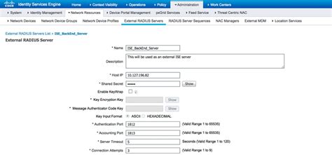 configure external radius servers on ise cisco