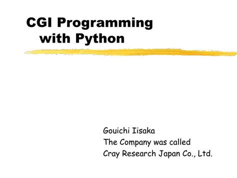 ppt cgi programming with python powerpoint presentation free