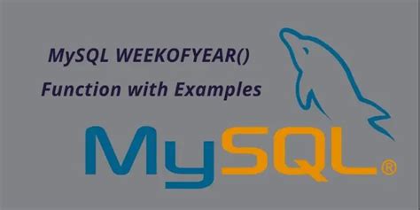 mysql weekofyear function example tuts make
