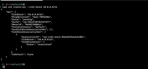manage aws vpc using aws cli