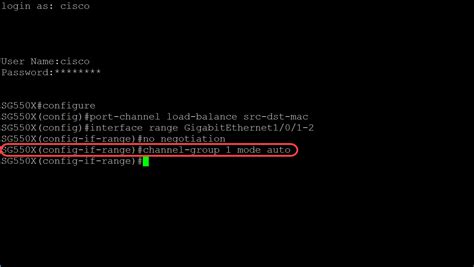 configuring lag settings on a switch through the command line interface