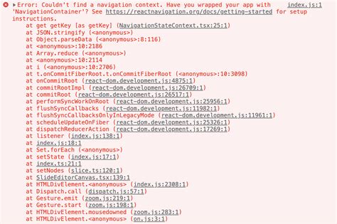 reactjs error couldn t find a navigation context have you wrapped