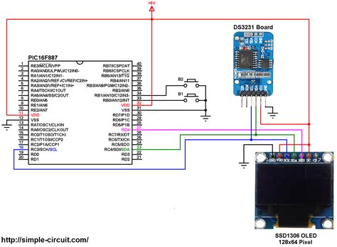 pic mcu with ssd1306 oled and ds3231 rtc mikroc projects