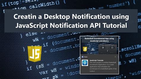 creating a desktop notification using javascript notification api
