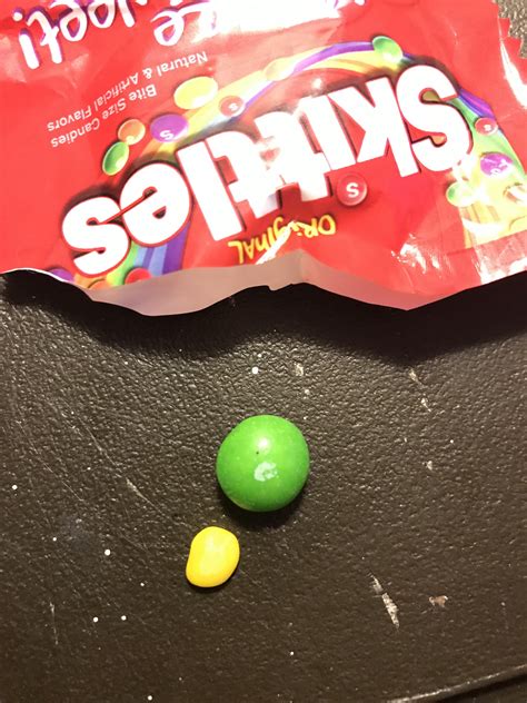 The Tiny Lemon Skittle I Found R Mildlyinteresting