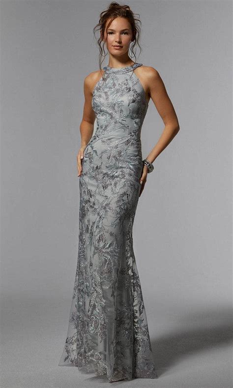 Mgny By Mori Lee 72939 Halter Sheath Evening Dress Couture Candy