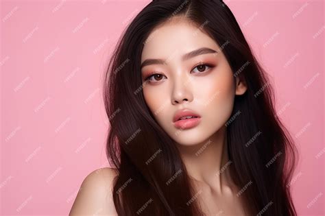 Premium Photo Pretty Asian Beautiful Woman Model Long Hair With Fancy