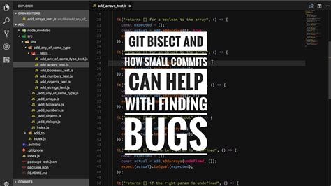 git bisect and how small commits can help with finding bugs youtube