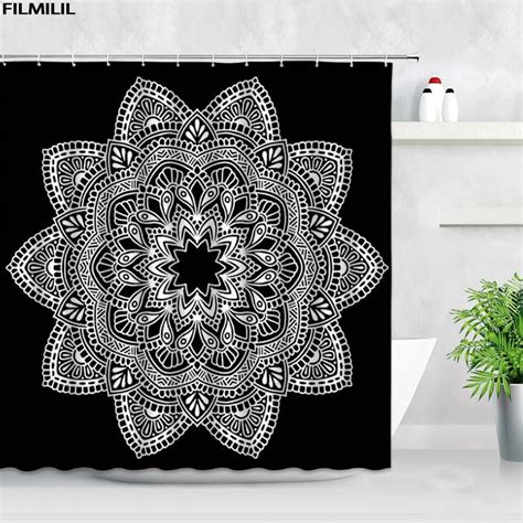 Damask Shower Curtain Antique Baroque Pattern Mild Ombre Shade Gothic