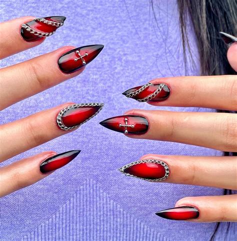 Black Stiletto Nails
