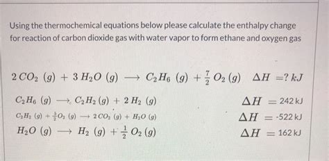 Solved Using The Thermochemical Equations Below Please