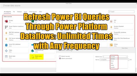 refresh power bi queries through power platform dataflows unlimited