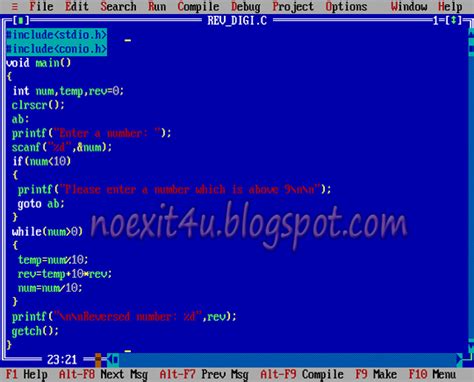 c program to reverse a number ~