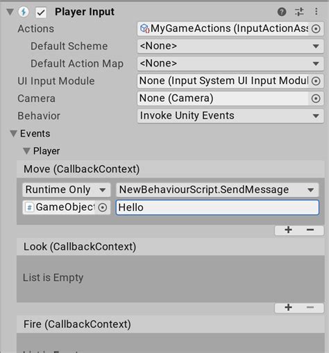 gameobject components for input input system 1 3 0