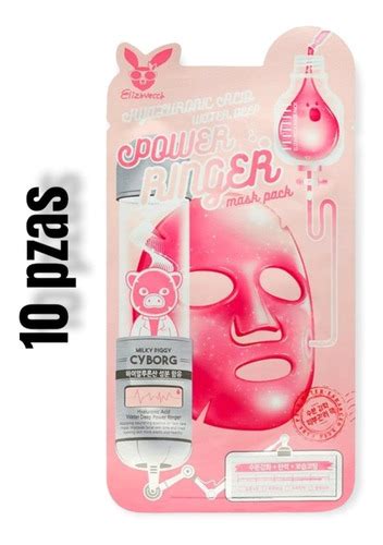 10 Pzas Mascarilla Coreana Acido Hialuronico Power Ringer Meses Sin