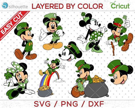 Mickey Mouse Svg St Patricks Day Svg St Pattys Day Svg St Etsy