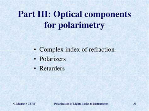 Ppt Polarization Of Light From Basics To Instruments In Less Than