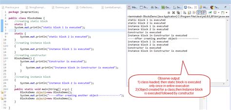 keep learning static instance constructor blocks in java