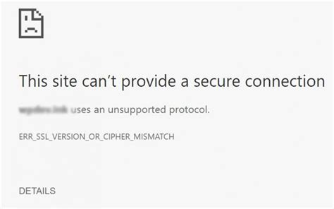 solved this site can t provide a secure connection uses an
