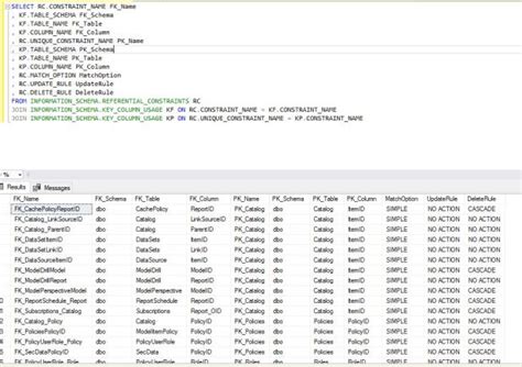 ways of finding foreign key in sql server