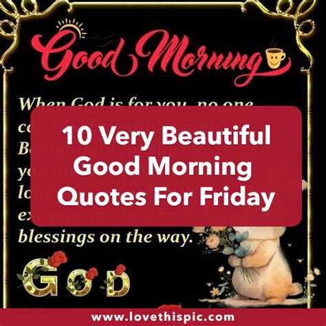 10 Very Beautiful Good Morning Quotes For Friday