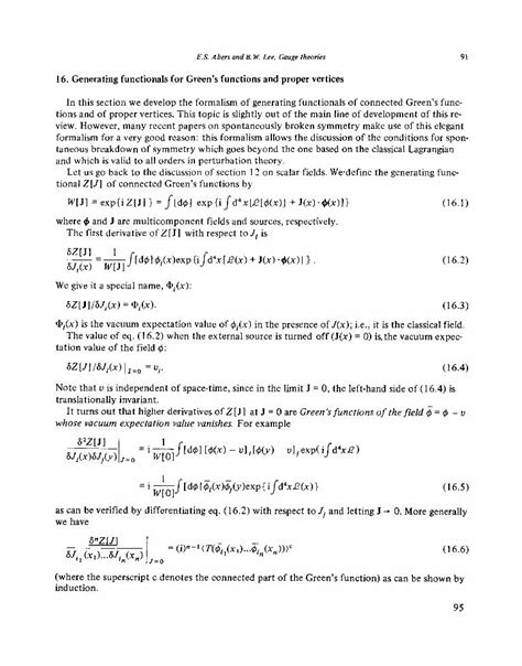 Pdf 16 Generating Functionals For Greens Functions And Proper