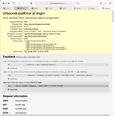 python my login form isn t working it says variable was referenced